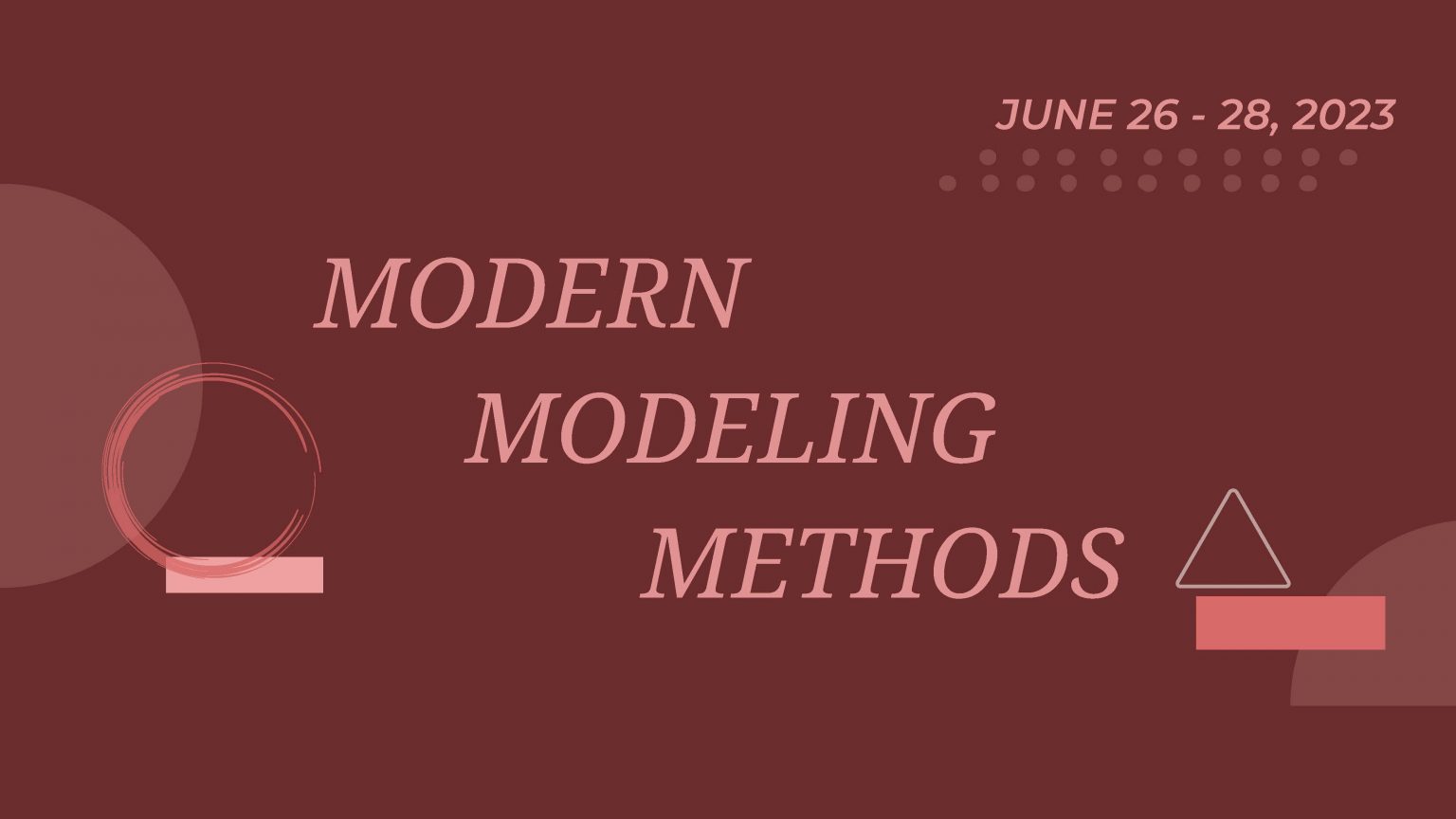 Home | Modern Modeling Methods